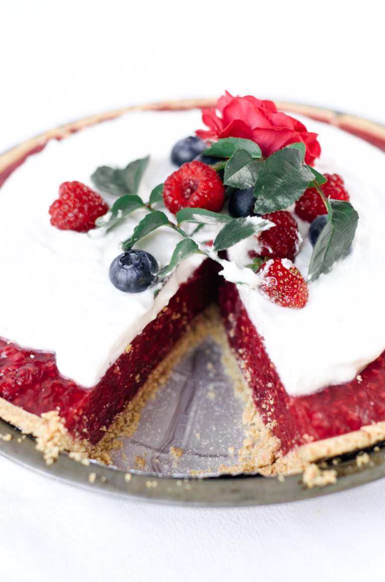 Gluten Free Raspberry Cream Pie - Paleo Gluten Free