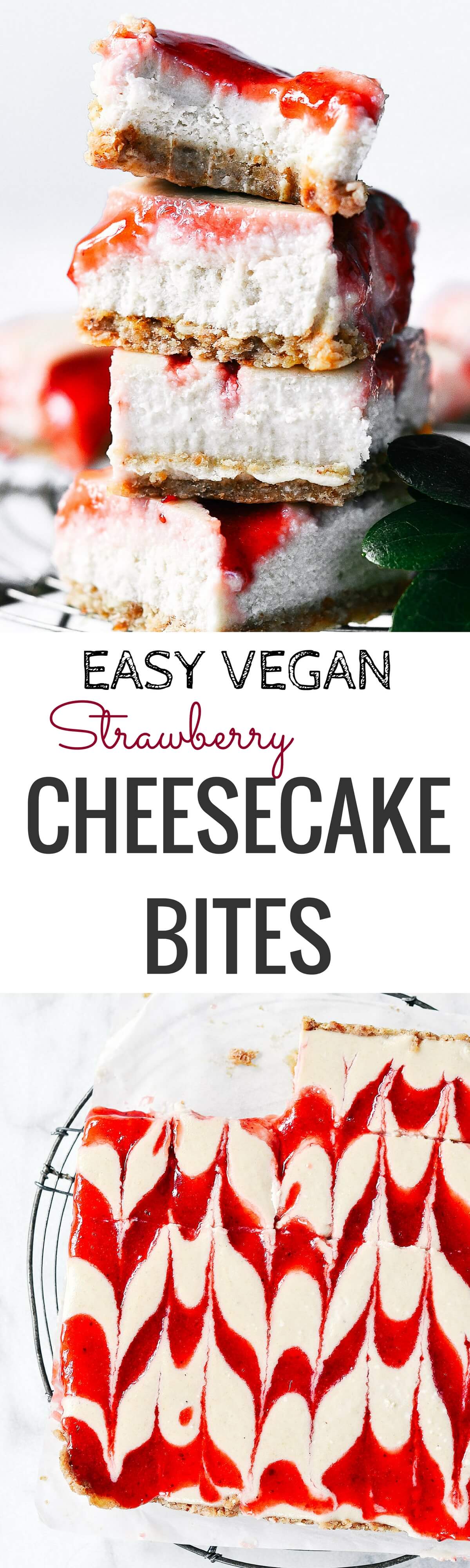 Easy Vegan Strawberry Cheesecake - Paleo Gluten Free