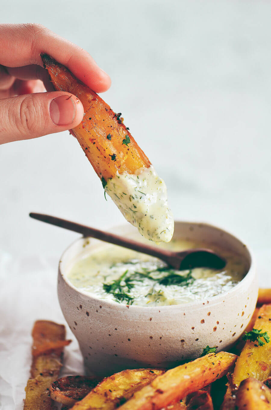 Extra Crispy Garlic Lime Sweet Potato Fries - Paleo Gluten Free