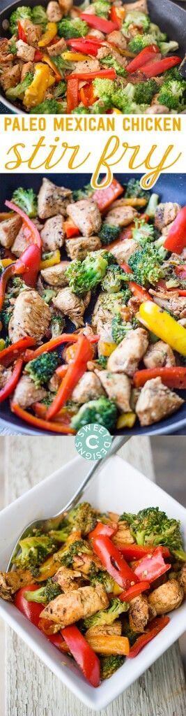 One-Pot-Paleo-Mexican-Chicken-Stir-Fry-Recipe - Paleo Gluten Free