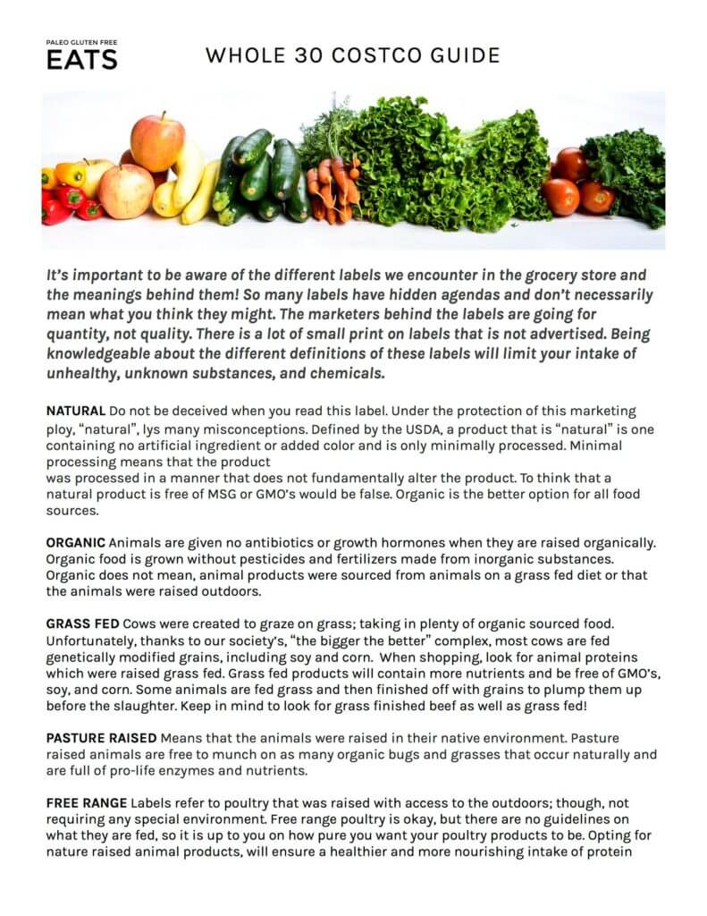 Best Whole30 Costco Shopping List - Paleo Gluten Free