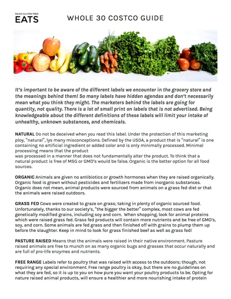 Best Whole30 Costco Shopping List - Paleo Gluten Free