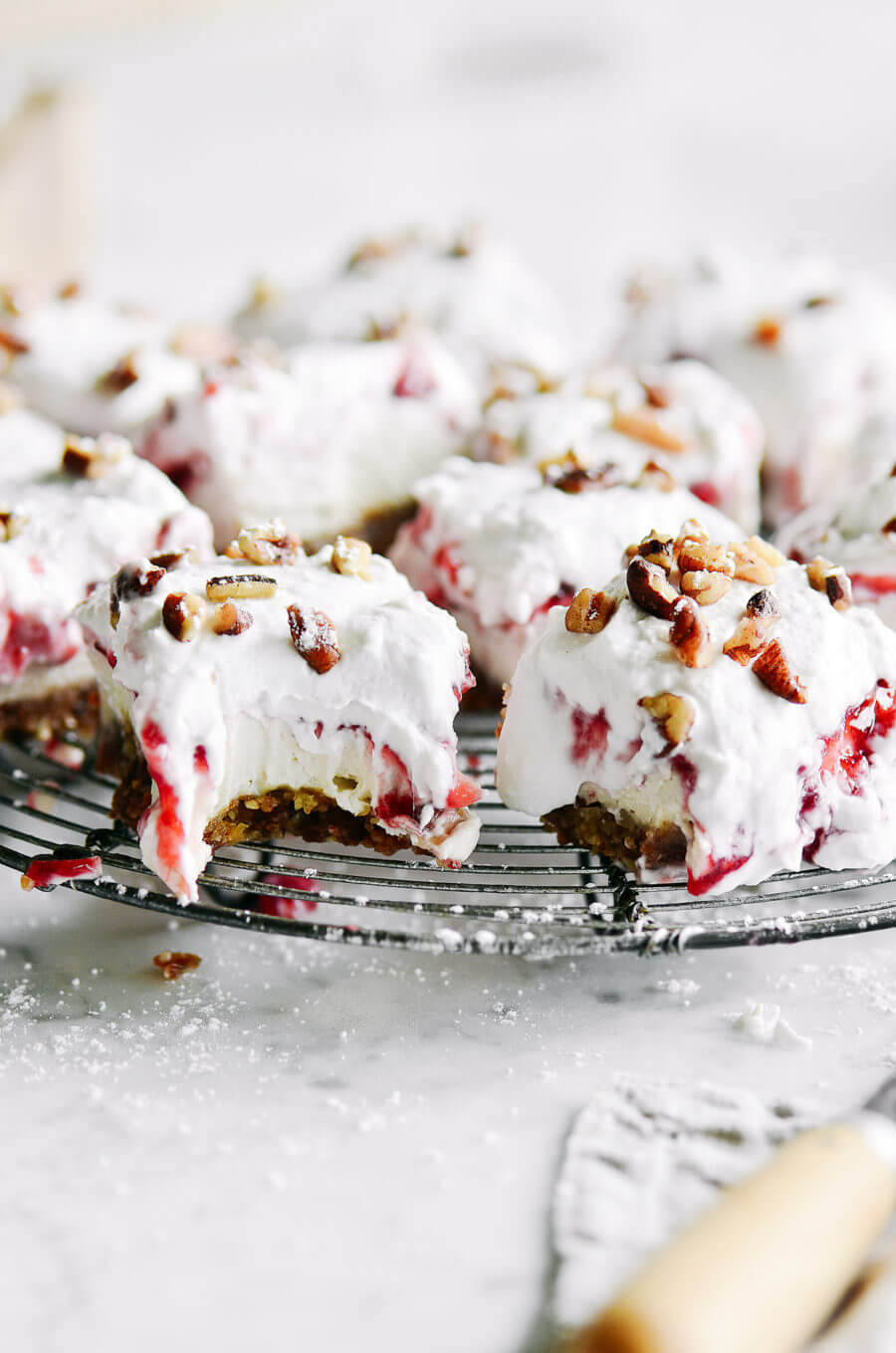 Dairy Free Paleo Raspberry Cream Bars - Paleo Gluten Free