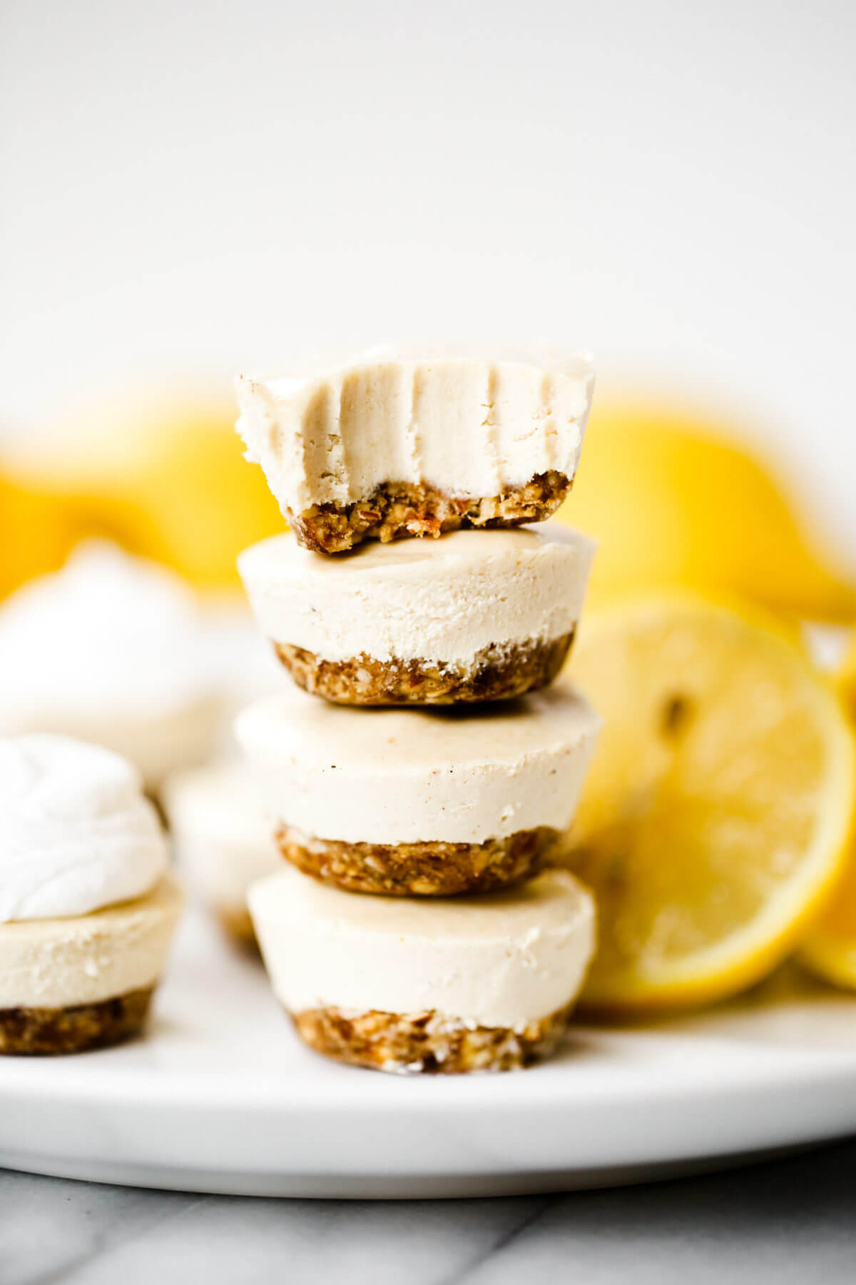 No Bake Lemon Cheesecake Bites - Paleo Gluten Free
