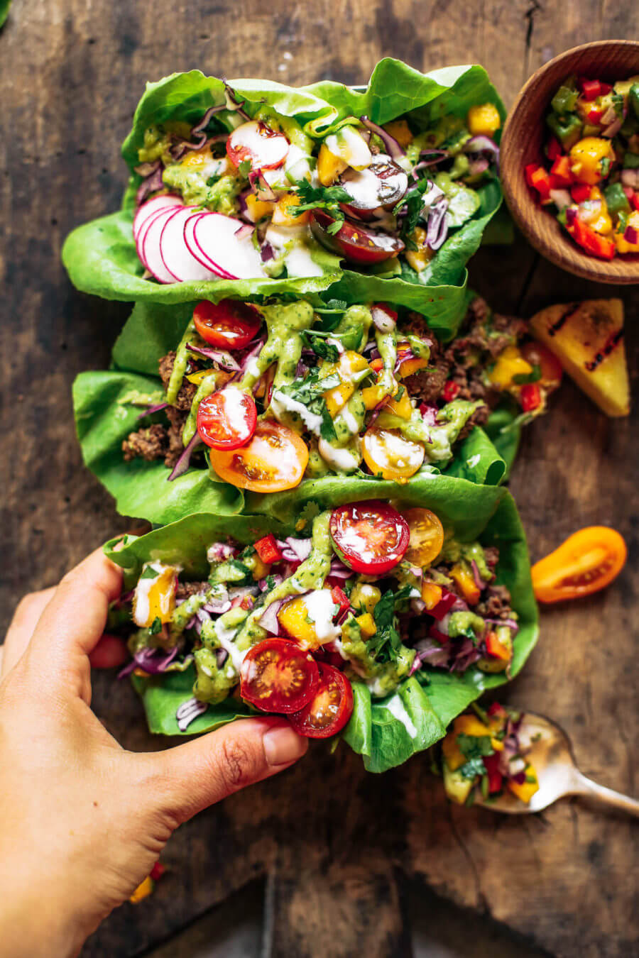 Whole30 Dinner Tacos With Mango Lime Salsa - Paleo Gluten Free