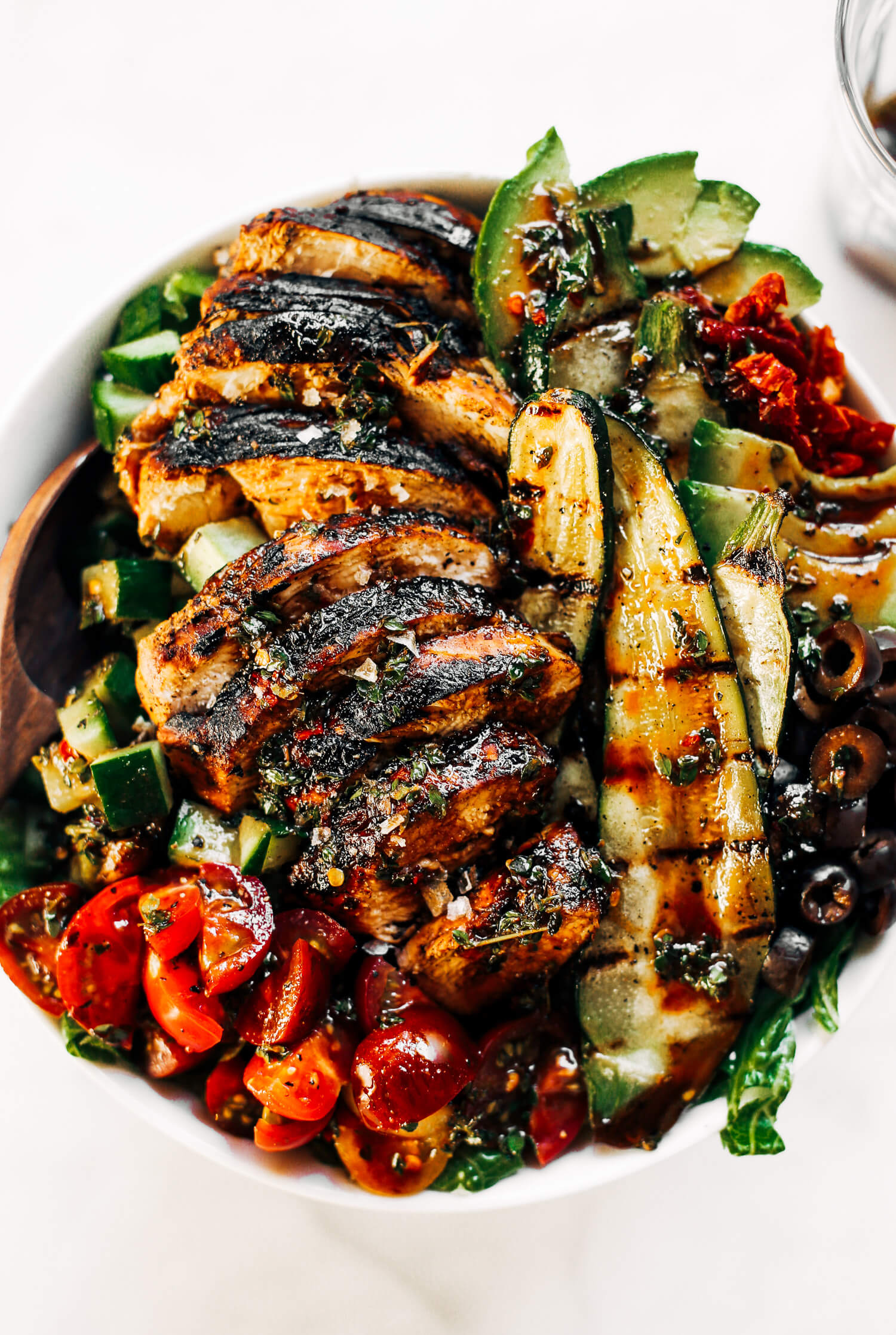 Whole30 Balsamic Grilled Chicken Salad - Paleo Gluten Free
